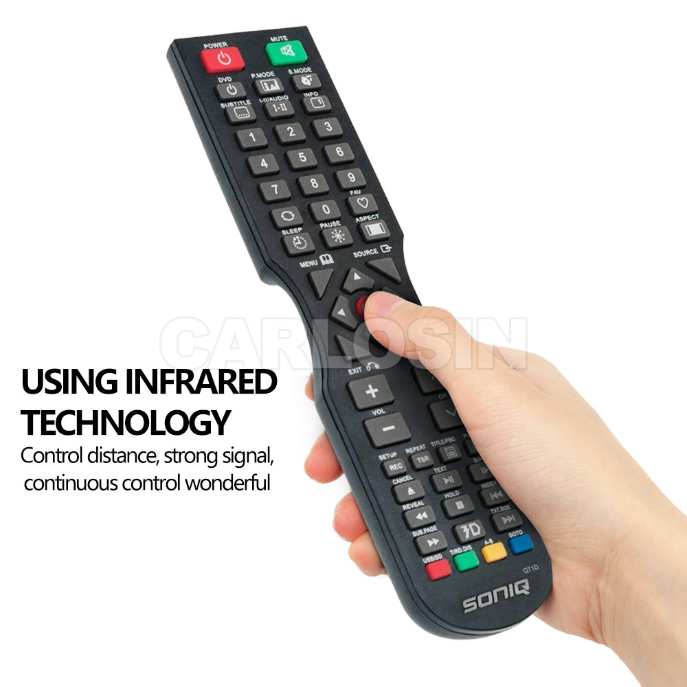 Original OEM For SONIQ TV Remote Control (QT166, QT155, QT155S) QT1D NO ...