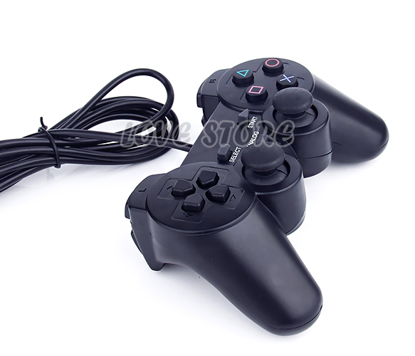 2x Dual Shock Gamepad Joystick Wired Game for Sony Playstation 2 PS2 ...